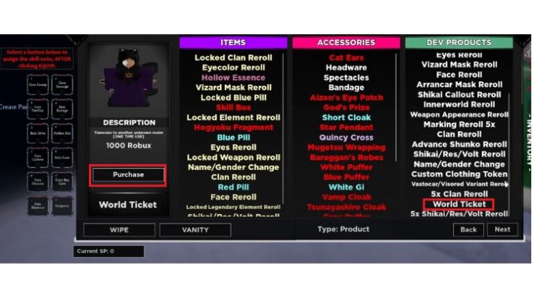How to obtain and use the World Ticket in Type Soul - MrGuider
