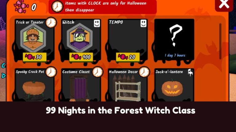 How to get The Witch Class in 99 Nights in the Forest? - MrGuider