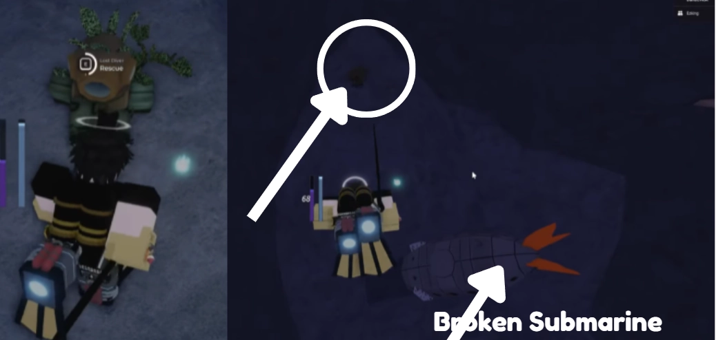 How to rescue and return the lost diver in Fisch - MrGuider